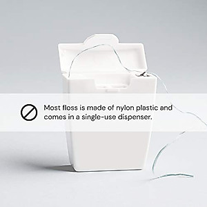 JentleCo Biodegradable Silk Floss Refill - Earth Friendly, Unflavored, Plastic-Free, Zero-Waste, for Refillable Floss Dispenser, 66 yd (30 m / 33 yd x 2 Spools)