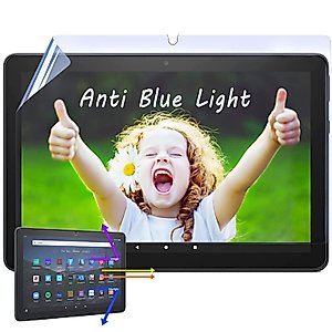 IPROKKO [2 Pack Anti-Blue Light Screen Protector for Amazon Fire HD 10 Tablet (13th/11th Generation, 2023/2021, 10.1 Inch Tablet) Fire HD 10 Plus/Fire HD 10 Kids/Kids Pro Anti Glare Screen Film (Fire HD 10)
