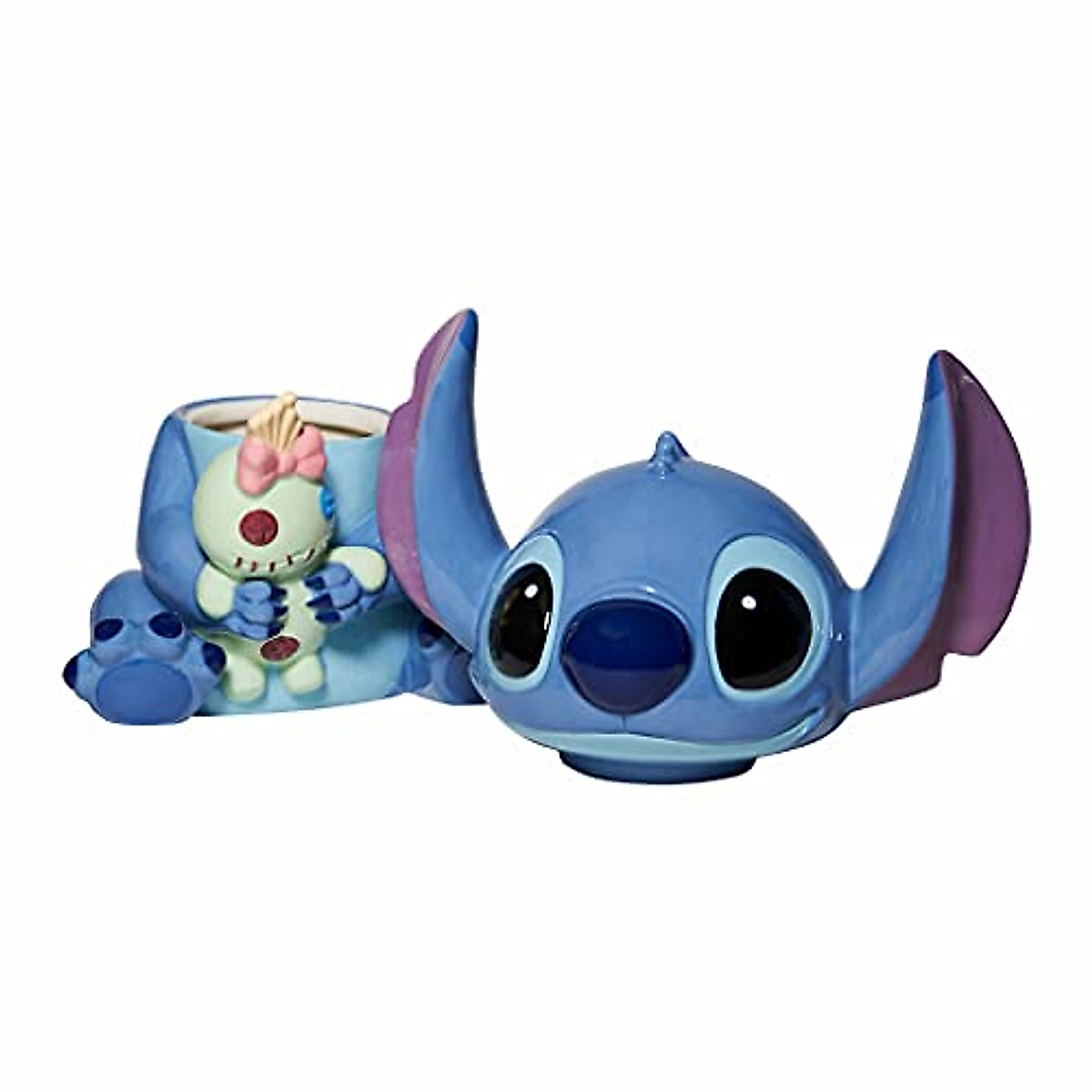 Enesco Disney Ceramics Lilo and Stitch Holding Doll Sculpted Cookie Jar Canister, 11 Inch, Multicolor