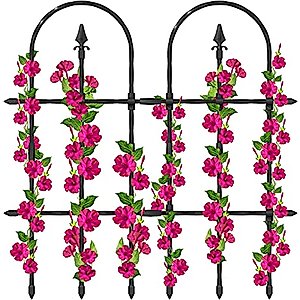 Garden Trellis for Climbing Plants Outdoor, Rustproof Sturdy Garden Arch Trellis for Potted Plants Outdoor Decoration, Plant Trellis Support Climbing Rose Vine Vegetable Flower Ivy Grape