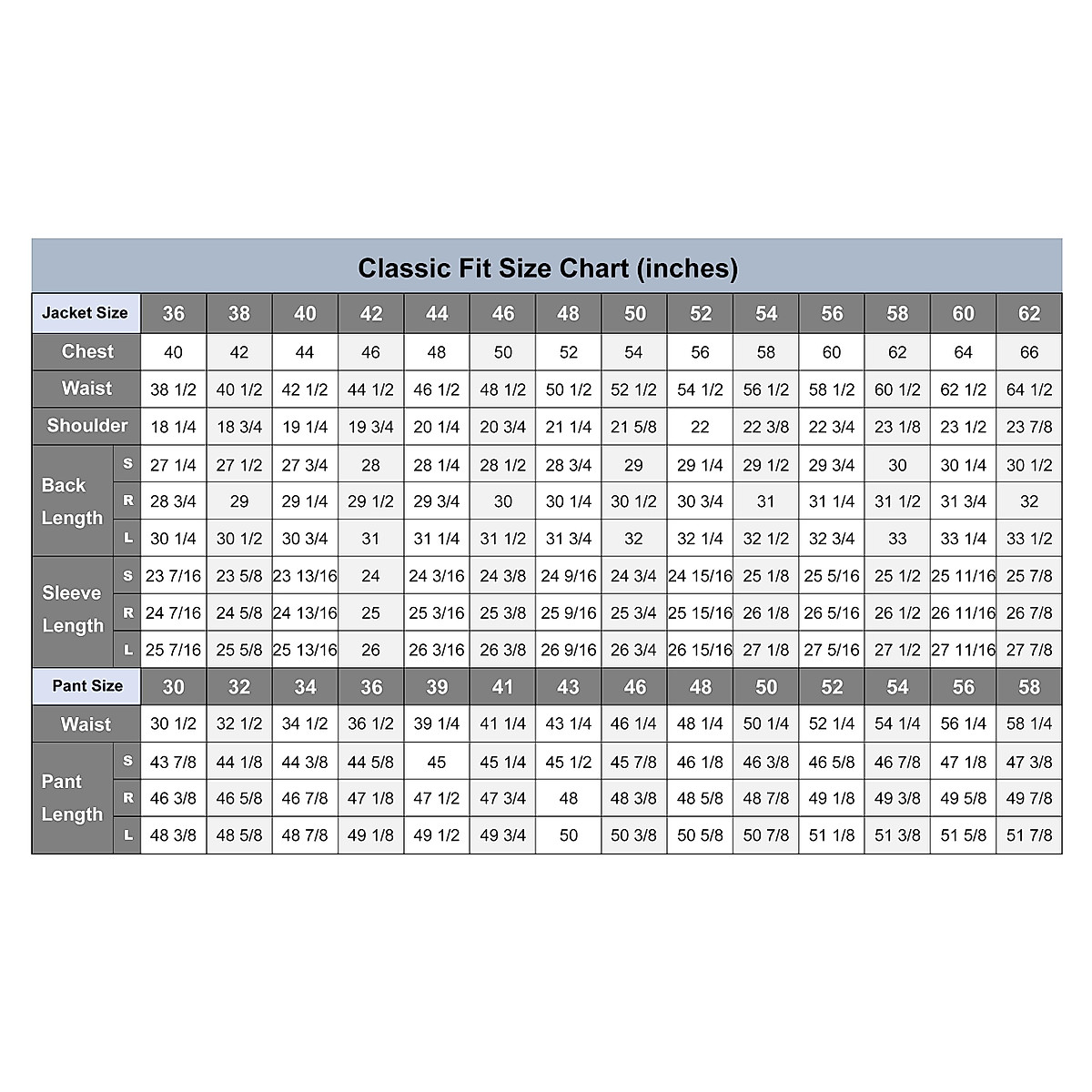 P&L Men's Suit 3 Piece Classic Fit Suit Jacket & Expandable Waist Dress Pants & Vest Set Black