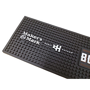 Bourbon Legends Bar Mat Spill Rail Officially Licensed Mat - 23.5" x 5.0" - Maker's Mark, Basil Hayden, Knob Creek, Jim Beam