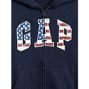 GAP Boys Logo Hoodie Sweatshirt, Blue Galaxy, Large US
