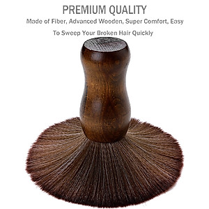 Barber Neck Duster Brush - Borogo Professional Barber Large Hair Cutting Cleaning Hairbrush Styling Tool (Neck brush+Black brush)