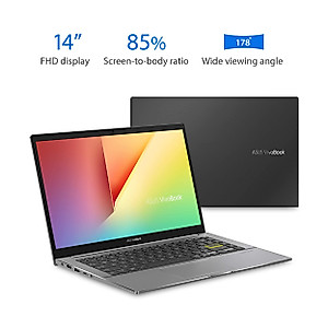 Asus VivoBook S14 S433 Thin and Light 14 FHD Display, Intel Core i5-10210U CPU, 8GB DDR4 RAM, 512GB PCIe SSD, Windows 10 Home, Indie Black, S433FA-DS51 (Renewed)