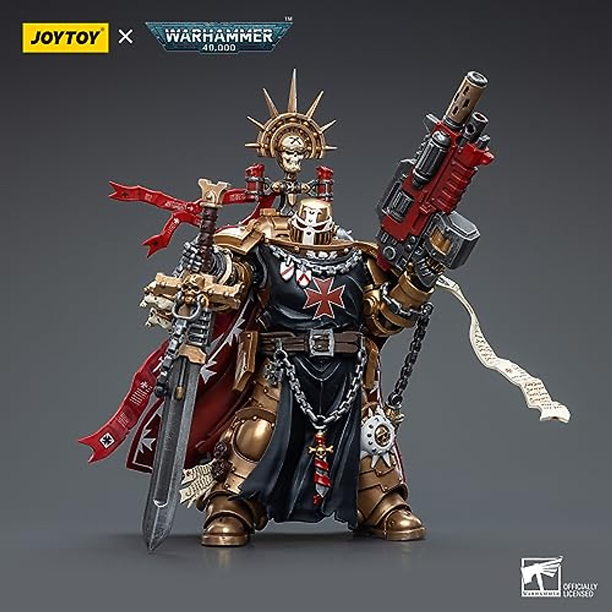 HiPlay JoyToy Warhammer 40K Black Templars High Marshal Helbrecht 1:18 Scale Collectible Action Figure