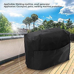 Welding Machine Cover, Welding Machine Canopy Watertight190T Silver Plated Polyester Taffeta Proof Welder Dust Cover Protective Welder Cover (50x25x31cm Black)