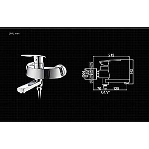 Kitchen Taps Brass Hot and Cold Bath Faucet Bathroom Faucet Set Bathroom Mixer with Hand Spray Shower Mixer Taps Bathtub Faucet