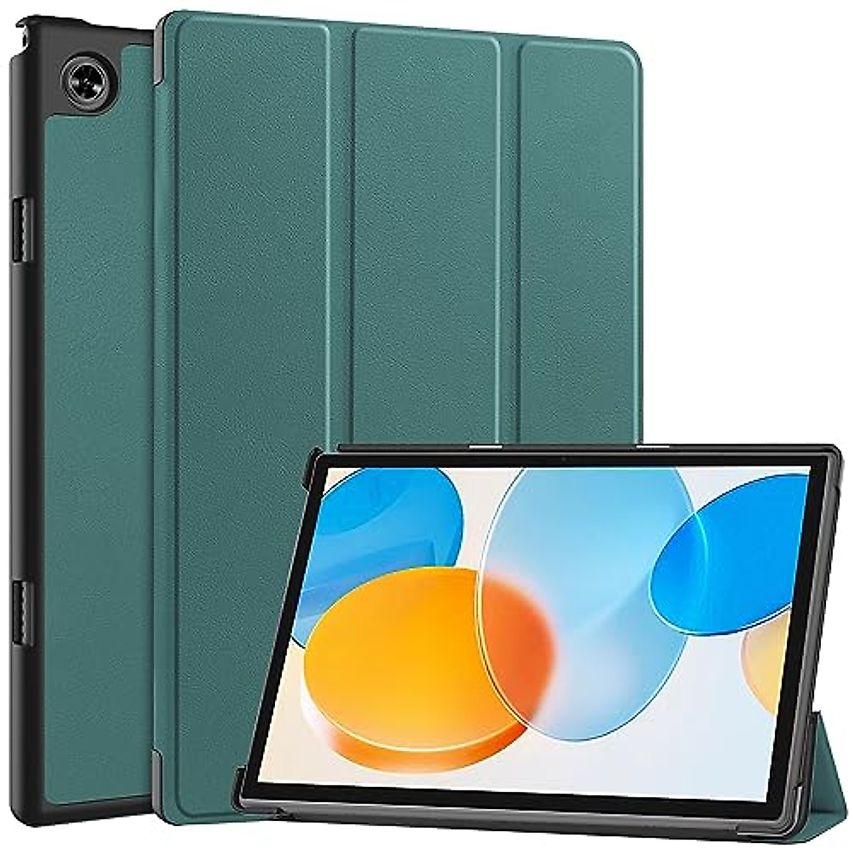 Smart Case for Teclast M40 Pro 10.1'', Ratesell Lightweight Trifold Stand Smart Case Cover with Auto Wake/Sleep for TECLAST M40 Pro / M40 / P20HD / P20S Tablet Blackish Green