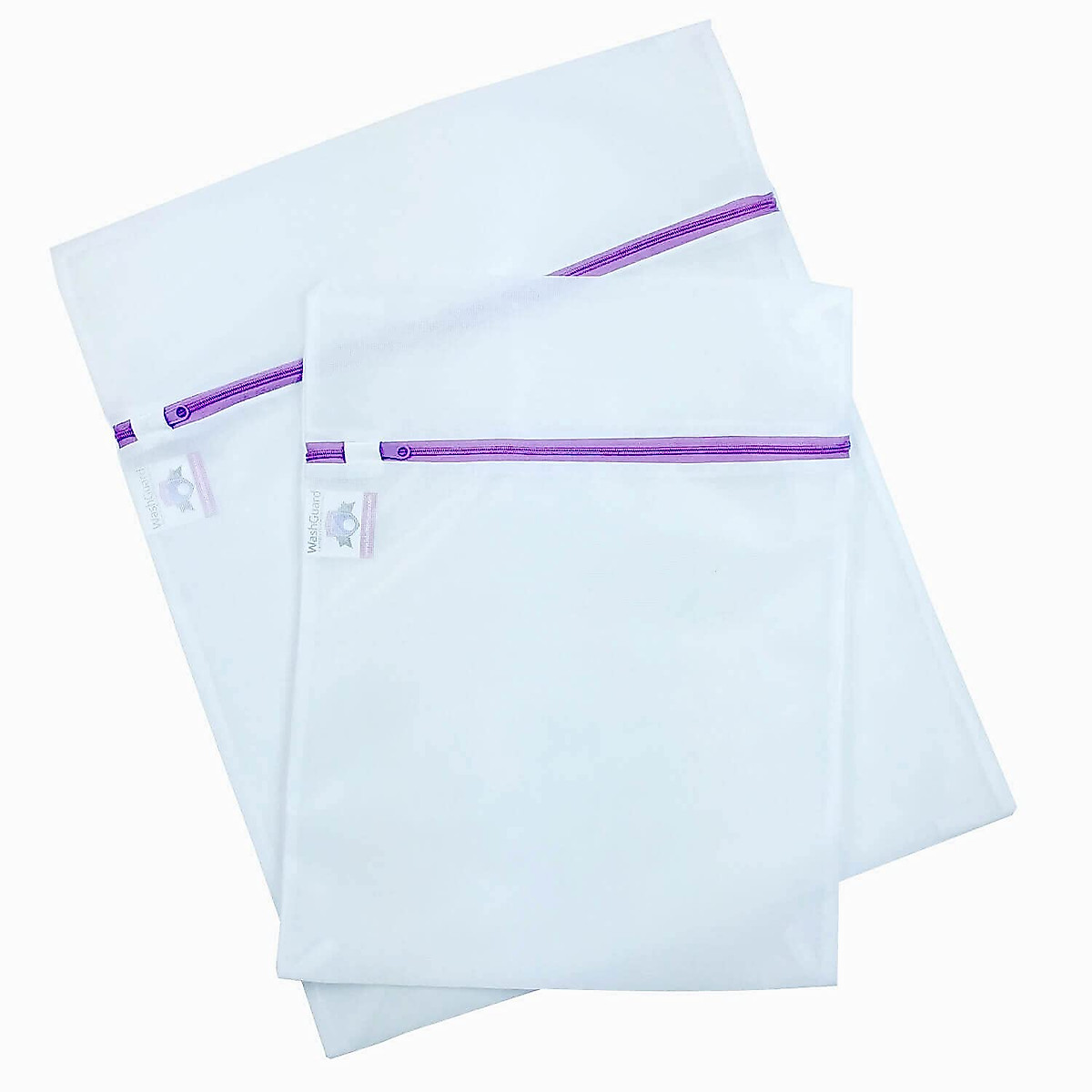 Delicates Laundry Bags 2-Pack - WashGuard Premium Zippered Mesh Wash Bags for Lingerie, Bras, Underwear - Machine Wash Safe - Travel & Storage - Durable Protection - Set Includes 1 Medium & 1 Large