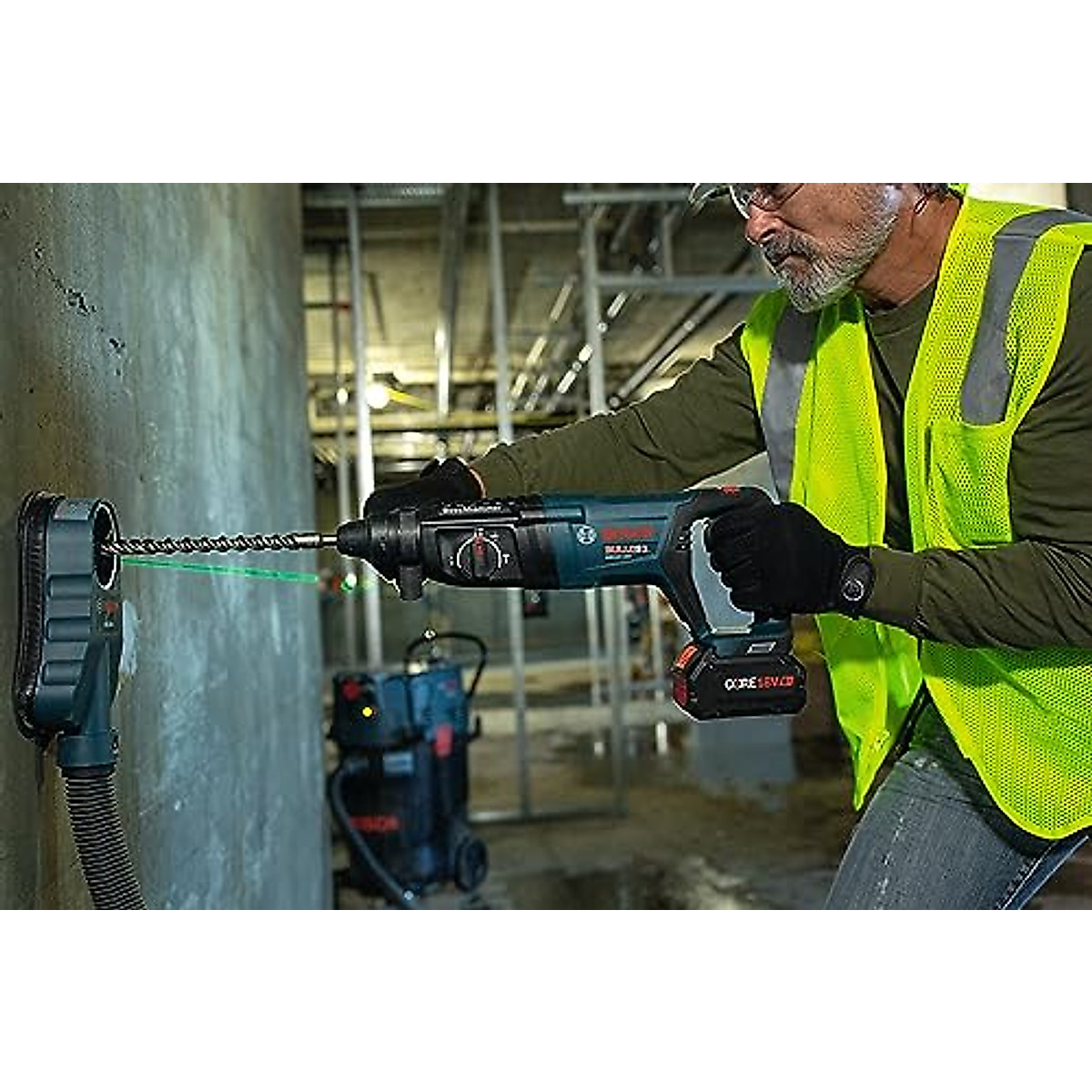 BOSCH GBH18V-26DK24 18V EC Brushless SDS-plus® Bulldog™ 1 In. Rotary Hammer Kit with (2) CORE18V® 8 Ah High Power Batteries