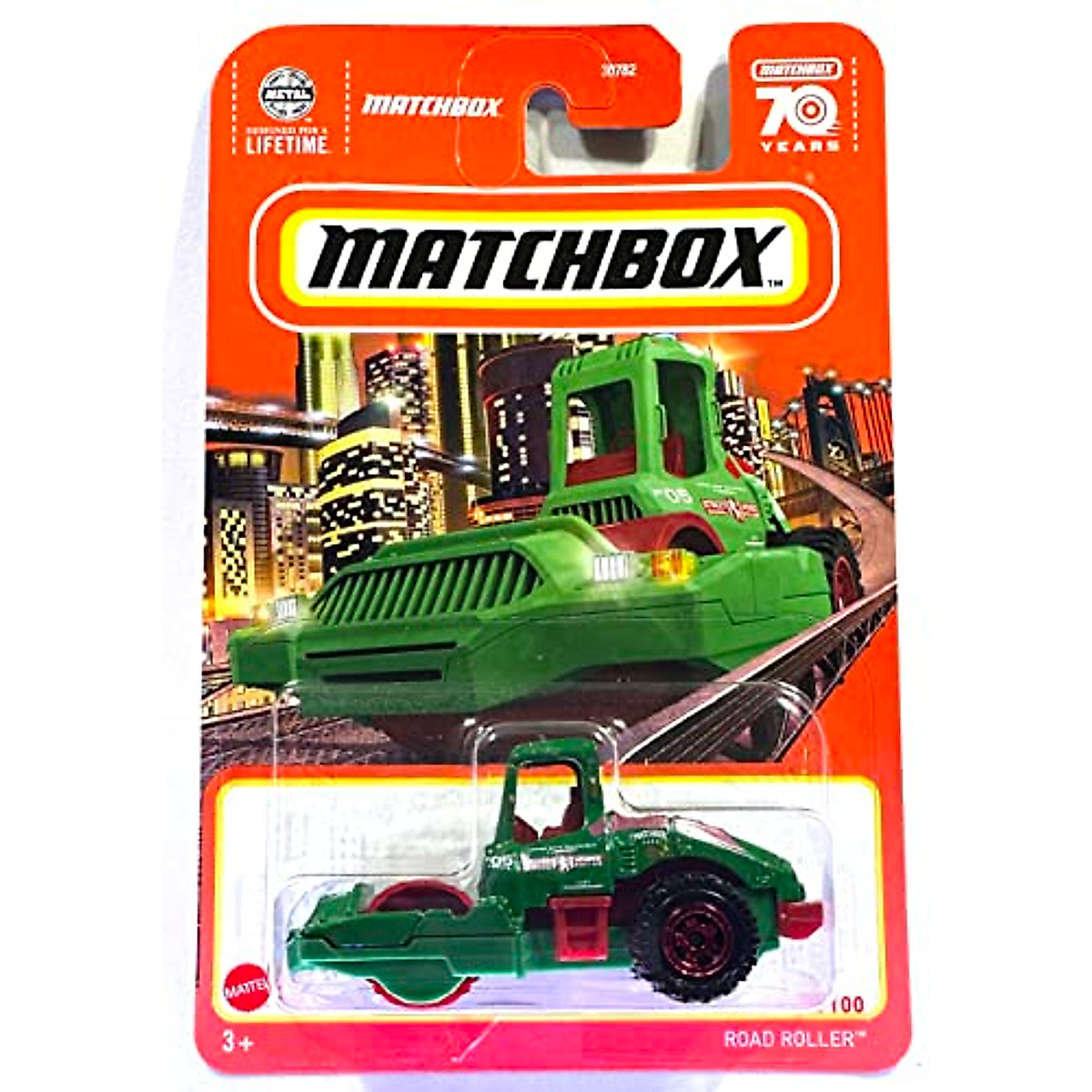 Matchbox - Road Roller - Green - Matchbox 70 Years - 2023 - Mint/NrMint Ships Bubble Wrapped in a Sized Box