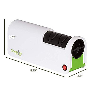 Shenzhen Knives | Electric Knife Sharpener Tool for Ceramic Stainless-Steel Knives | Best Diamond Grinding Stone | Professional Honing Wheel | 2-Stage Sharpening Fine Coarse | Kitchen Knife Sharpener