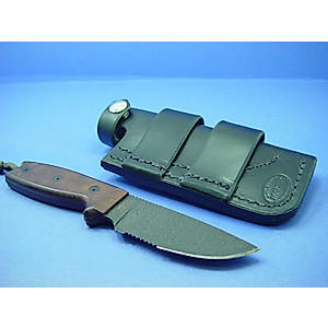 Fits Ontario Rat 3, 7" Handmade Fixed Blade Knife Holder, Dyed Black