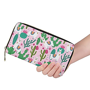 Mumeson Women RFID PU Leather Zip Around Wallet Corgi Print Clutch Travel Purse
