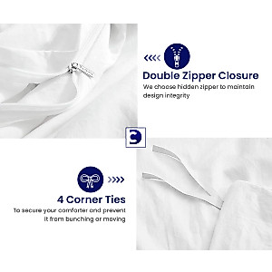 Dee's Collection Alaskan King Size Duvet Covers Egyptian Cotton 600 Thread Count Ultra Soft and Breathable 3 Piece Set Peach Pinch Quilt Cover with Zipper Closure & Four Corner Ties