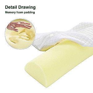 Shinnwa Bed Bumpers for Toddlers (2-Pack) Memory Foam Bed Rail for Toddlers & Adults, Safety Rail Guard for Queen, King, Full Bed, Sleep Long Pillow Pads with Non-Slip Bottom & Machine Washable Cover