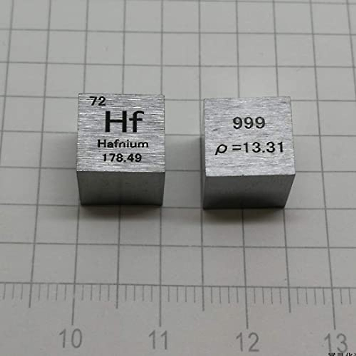 Jonoisax 10 Mm Hafnium Metal Cube - 99.9% Pure for Element Collection Lab Experiment Material Hobbies Substance Block