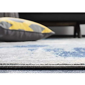 SAFAVIEH Jasper Collection 2' x 4' Grey / Gold JSP101A Modern Abstract Non-Shedding Living Room Bedroom Accent Rug