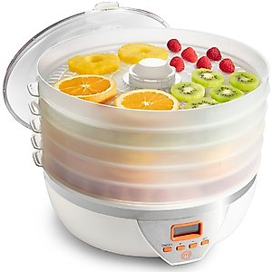MasterChef Digital Food Dehydrator w 5 Trays and Temperature Controls-Dehydrating Machine w Recipe Guide-8L Capacity-BPA Free, Healthy Snacks, Dry Fruits, Veggies, Beef Jerky- Mothers Day Gift