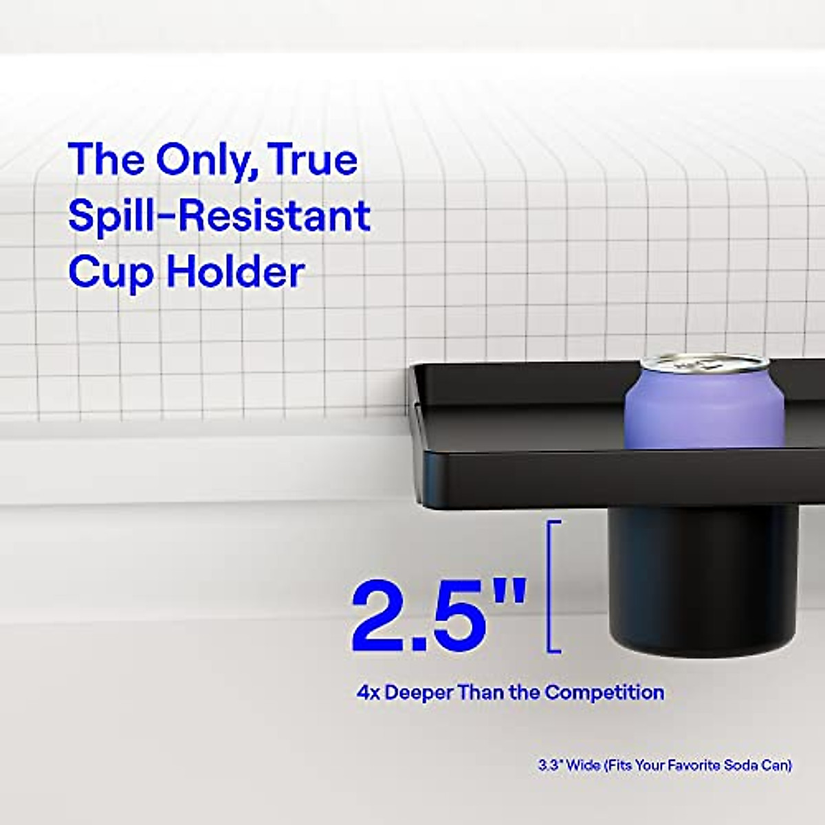 BedShelfie Bedside Shelf for Bunk Bed - College Dorm Room Essentials, Loft Bed Accessories, Clip On Nightstand Snack Organizer, Floating Bed Side Table Tray Shelfie Storage - Wood Black Cup Holder