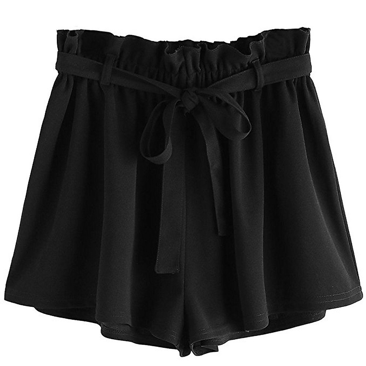 New Loose Bandage Shorts, Thenlian Women's Casual Elastic Waist Hot Pants Summer Shorts Jersey Walking Shorts(XL, Black)