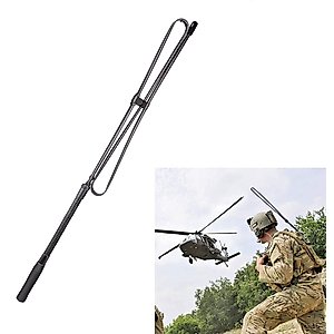 Bingfu CS Tactical VHF UHF SMA-Female Antenna 49 inch Dual Band 136-520MHz Gooseneck Ham Radio Antenna Compatible with Kenwood Baofeng UV-5R BF-F8HP UV-82 BF-888S UV-5X3 UV-9R Handheld Two Way Radio