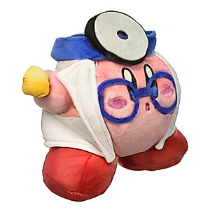 Little Buddy 1680 Kirby Adventure All Star Doctor Plush, 5""", Multi-Colored