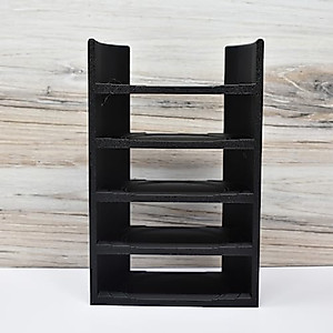 Tumbler Lid Storage Rack | Organize Cup Lids In Cabinets or Counters | 5 Lid Organizer | Made in USA (Black)