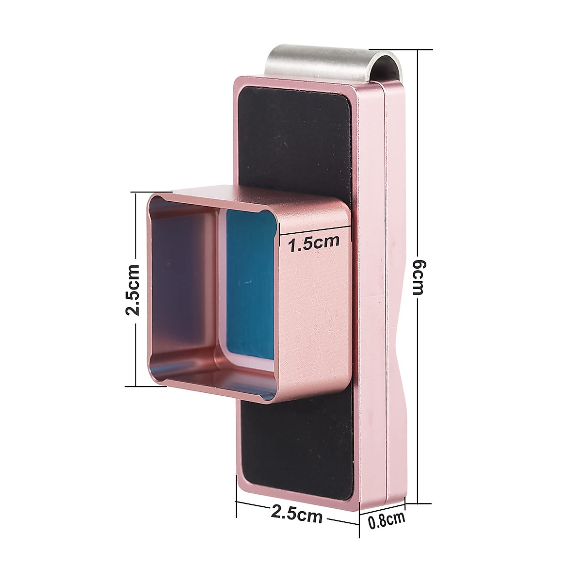 Jadeshay Magnetic Cue Tip Chalk Holder for Billiard, Portable Mini Aluminum Chalk Carrier with Clip, Rust-Resistant Mess-Free Chalk Application