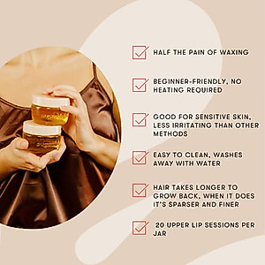 Sugardoh Sugar Wax Kit, TikTok Made Me Buy It, Sugaring Hair Removal with Medium Sugaring Paste At Home Hair Remover For Women & Men Facial, Arms, Legs,& Body Hair