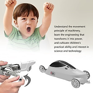Toy Car, Hand Operated Generator Tricycle Toy DIY Assembly Educational Tricycle Children Kids Toy Toy Car Other children's outdoor toys