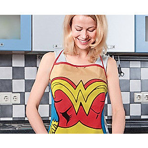 Spoontiques – Cotton Apron – 100% Cotton Cooking Apron with Tie Back and Pocket – One Size Fits Most – Machine Washable