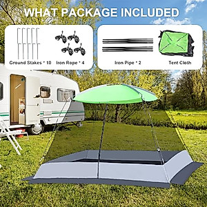 CAMPMORE Screen House Tent 10 x 10 Ft, Mesh Screen Room Canopy Sun Shelter for Backyard Camping Outdoor