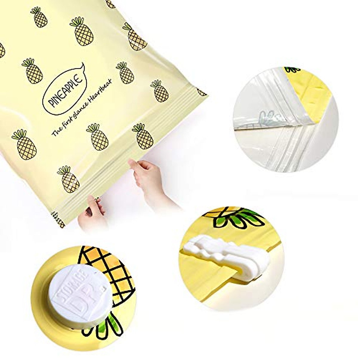 Vacuum Storage Bags - 4 Pack(2 x Large, 2 x Jumbo) Space Saver Bags with Pump