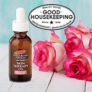 Palmer's Cocoa Butter Formula Moisturizing Skin Therapy Oil for Face with Vitamin E, C & 10 Pure Facial Oil Blend, Rosehip Fragrance, 1 Ounce