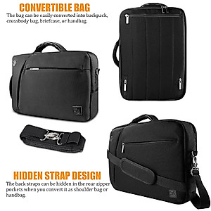 Large 3 In 1 Laptop Backpack Briefcase Shoulder Bag 17.3 Inch for HP Envy OMEN 17, for LG Gram 17, for MSI GS75 Stealth, ThinkPad P71 P72, VivoBook Pro 17, ROG Chimera, for Razer Blade Pro