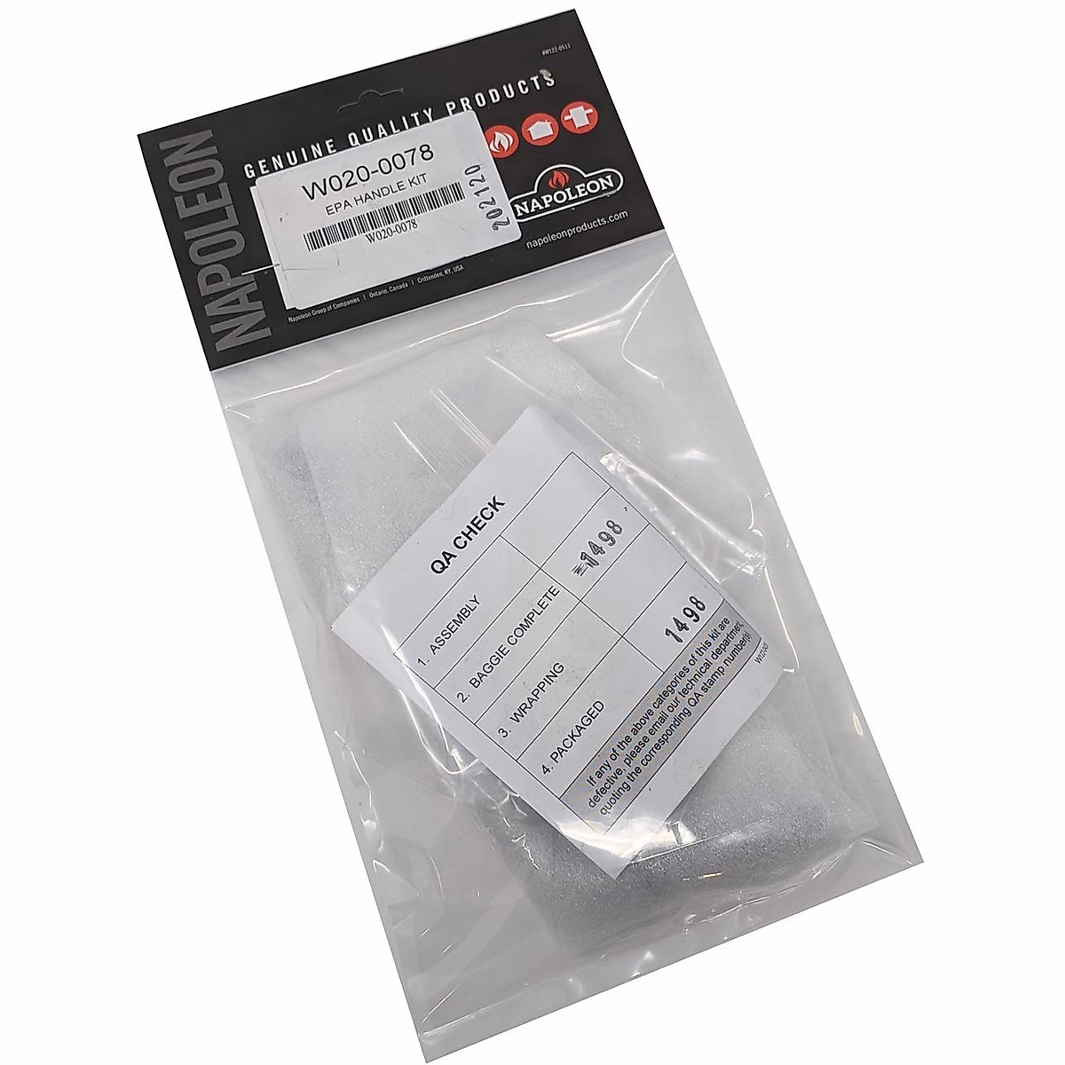 Napoleon W020-0078 Door Handle Kit for Wood Stove