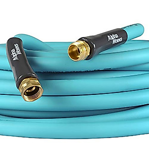 AlphaWorks Garden Water Hose 5/8" Inch x 75' Foot Heavy Duty Premium Commercial Ultra Flex Hybrid Polymer Lead-in Hose Max Pressure 150 PSI/10 BAR with 3/4" GHT Fittings