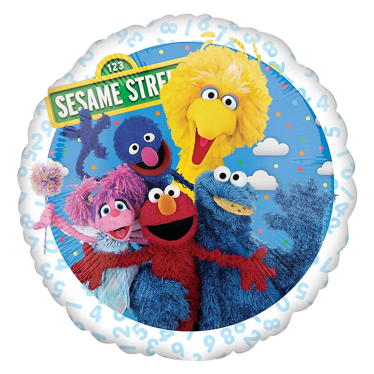 Sesame Street Kids Party Balloons - Set Of 4 Seasame Street Birthday Theme Balloon Decorations Featuring Elmo Big Bird Abby Cadabby Grover And Cookie Monster