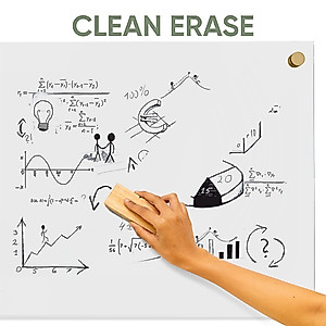 Ships Next Day, Made in USA - Acrylic Dry Erase Board | Non-Magnetic Dry Erase Board | Hanging Frameless White Board | Acrylic for Office, School and Home Walls | for Kids & Adults (Clear - 11x14)