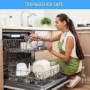 Plastic Measuring Cups and Spoons Set 14 Piece. Includes 11 Colorful Measuring Cups and Spoons Set and 3 Plastic Liquid Measuring Cups. Nesting Measuring Set for Space Saving Storage. Dishwasher-Safe