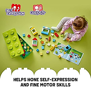 LEGO DUPLO Classic Brick Box Building Set - Features Storage Organizer, Toy Car, Number Bricks, Build, Learn, and Play, Great Gift Playset for Toddlers, Boys, and Girls Ages 18+ Months, 10913