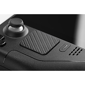 TouchProtect Steam Deck Grip Kit - Front touchpad and back button skin set. Steam Deck accessory bundle. (Carbon Fiber Black)