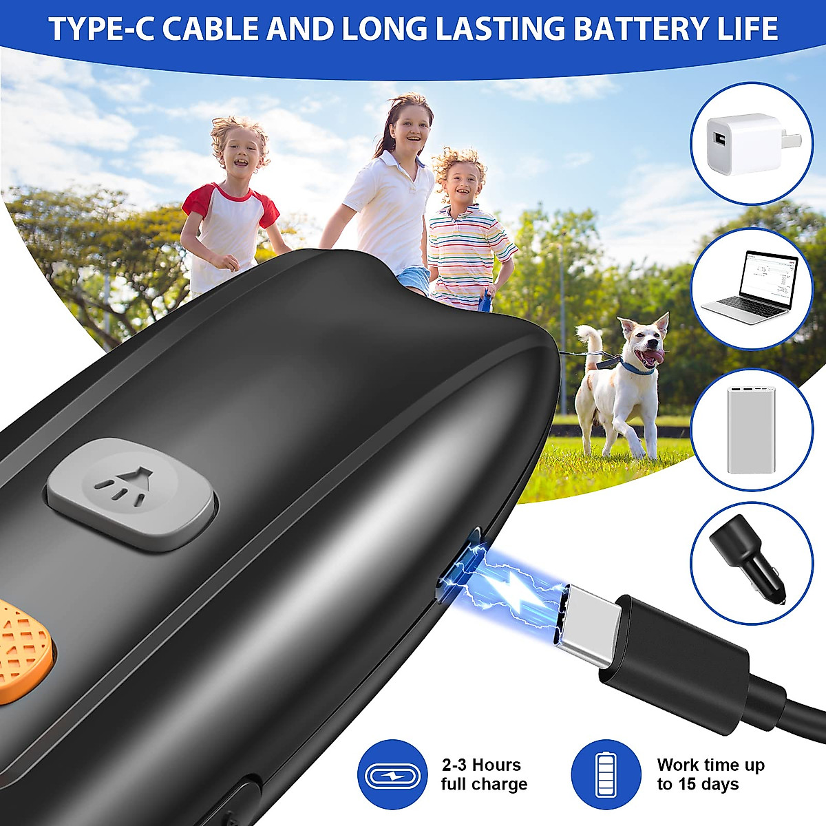 Svtrat Ultrasonic Dog Barking Control Device, Anti Barking Device Dog Barking Silencer with LED Light, 3 Training Modes Dog Bark Deterrent Devices 20ft Range Dog Training & Behavior Aids w/SOS