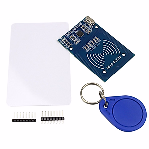 HiLetgo 3pcs RFID Kit - Mifare RC522 RF IC Card Sensor Module + S50 Blank Card + Key Ring for Arduino Raspberry Pi