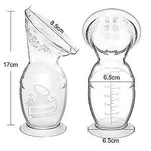 haakaa Manual Breast Pump with Suction Base Breastfeeding Essential, BPA Free, 5oz/150ml