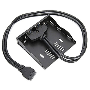 Gojiny USB Front Panel 3.5 inch USB 3.0 Floppy Front Panel 19 Pin to 2 Interface USB3.0 HUB