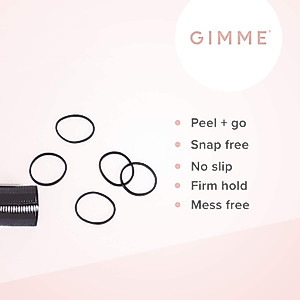 Gimme Beauty - Elastic Stacks - Clear Elastic Hair Ties - Non-Slip Rubber Bands & Braid Accessories - No Tearing, Ripping + Easy for Travel - Clear (320 Count)