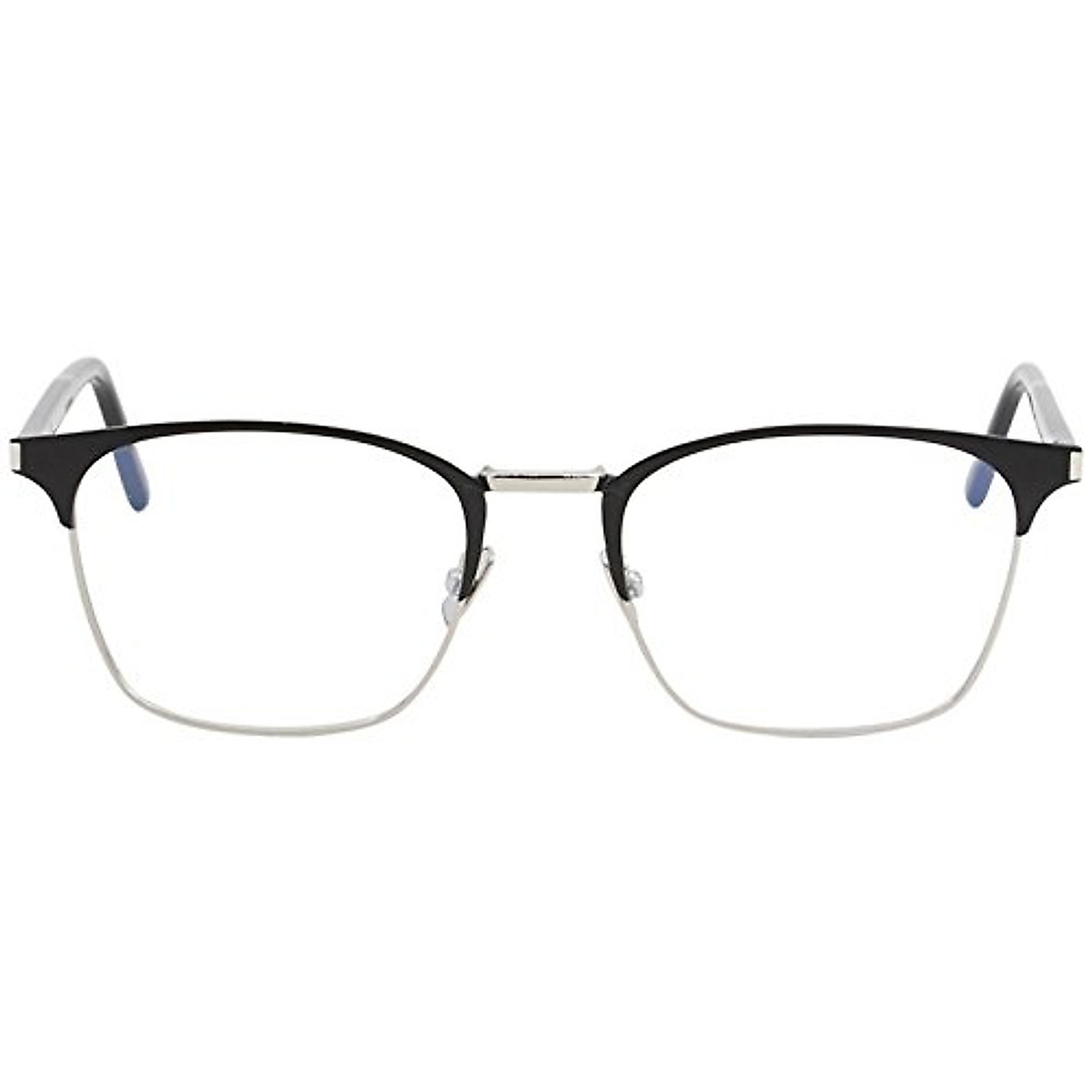 Saint Laurent SL 224 002 Black Silver Metal Square Eyeglasses 52mm